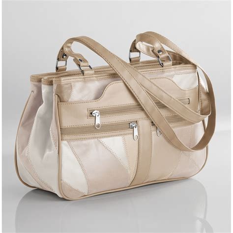 Patchwork Leather Handbag Harriet Carter