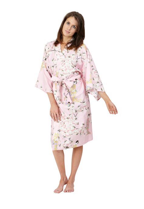 Japanese Cotton Robe Floral Kimono Japanese Kimono Beautiful Robes