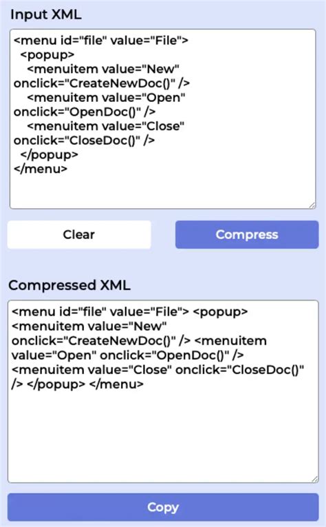 压缩 Xml：在线减小 Xml 代码的大小（免费）