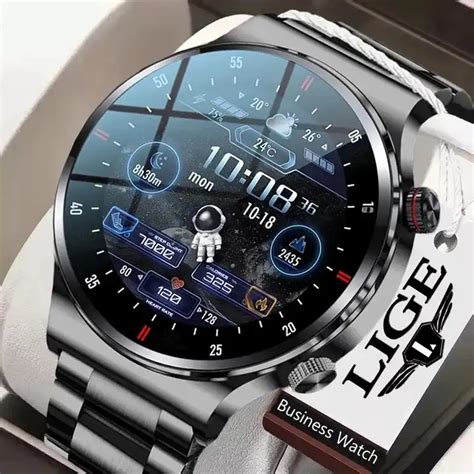 LIGE BW0382 ECG PPG BT Llamada Reloj Inteligente Hombres Pulsera Al