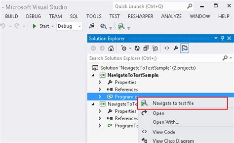 NavigateToTest Visual Studio Marketplace