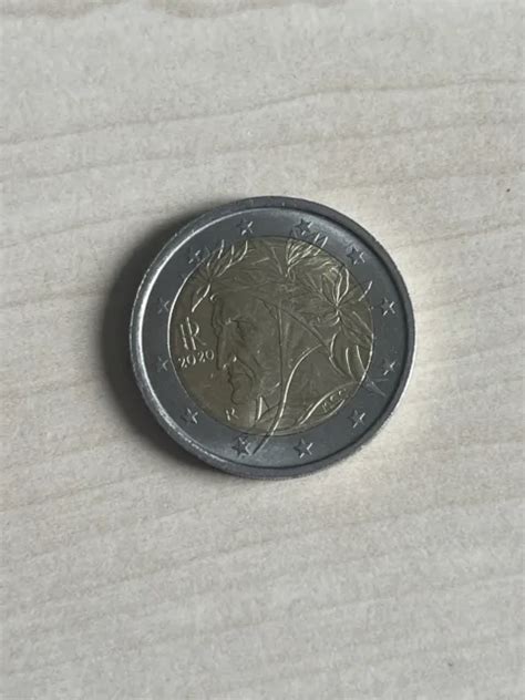 PIÈCE TRÈS RARE de 2 euros ITALIE 2020 Dante Alighieri R EUR 4 00