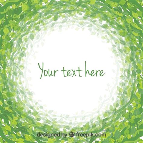 Premium Vector Green Leaves Template