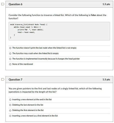 [get answer] question 6 1 5 pts consider the following function to