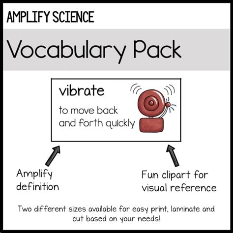 First Grade Amplify Science Vocabulary Pack Unit 2 By Those Teaching Days