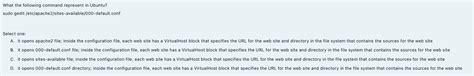 Solved What The Following Command Represent In Ubuntu Sudo Chegg