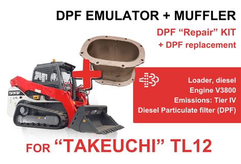 DPF Delete Kit For Takeuchi TL No DEF Muffler Delete Plug Play DPF Emulators