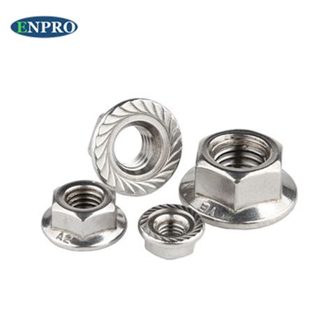 Stainless Steel 304 Hex Flange Nut Non Slip Nut DIN6923 And Flange Nut