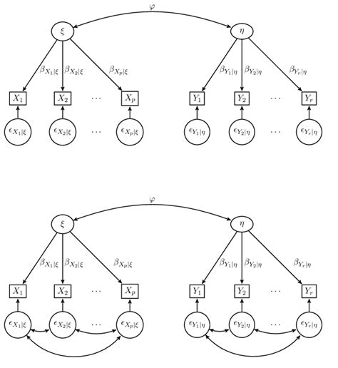 1 Reflexive Path Diagrams Relating Two Latent Constructs ξ And η With