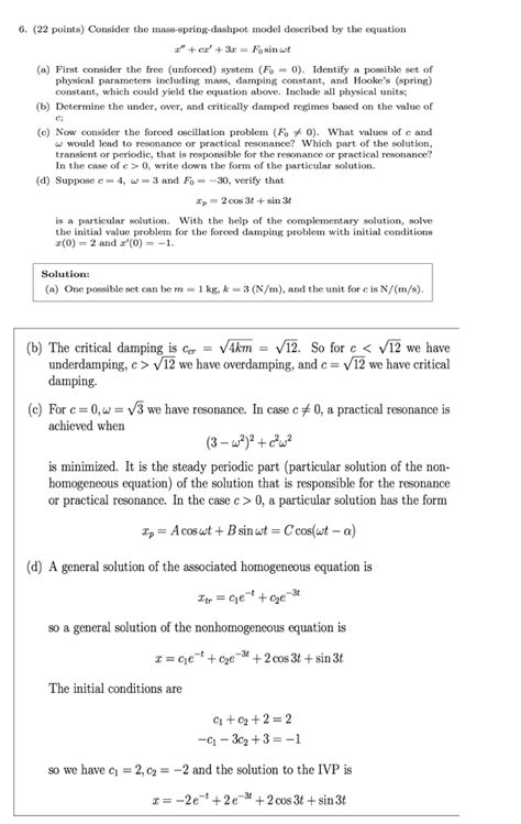 Solved Differential Equation And Linear Algebra Course I Chegg