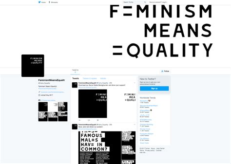 Feminism Means Equality On Behance