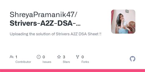 Github Shreyapramanik47 Strivers A2z Dsa Course Sheet Uploading The Solution Of Strivers A2z