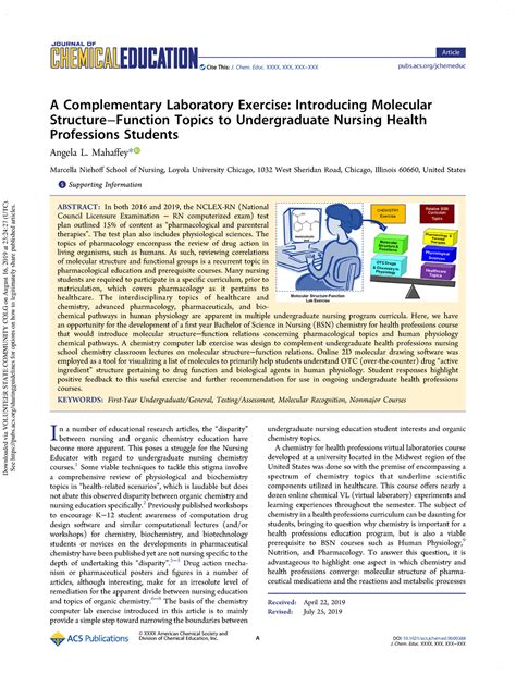 A Complementary Laboratory Exercise Introducing Molecular Structure