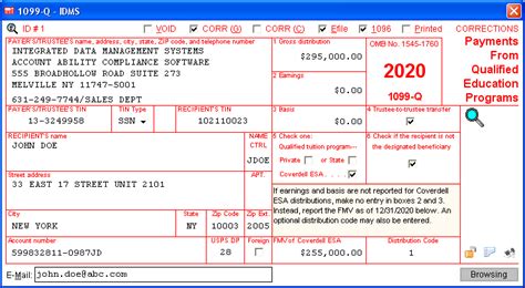 1099 Q Software To Create Print And E File IRS Form 1099 Q Data Is