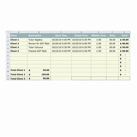 Time Tracking Excel Template Shooters Journal