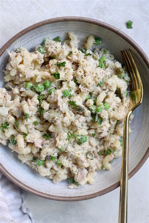 Healthy Tuna Pasta Salad With Greek Yogurt Hummusapien Recipe