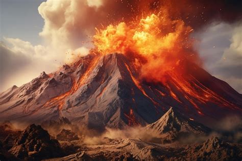 Premium Photo A Neural Network Simulated A Generic Volcano Eruption