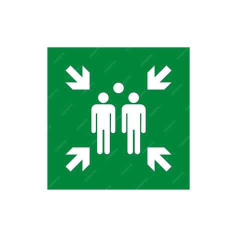 Premium Vector Fire Assembly Point Vector Signage Illustration Design Vector Eps 10