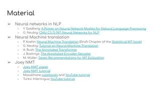 Learning To Translate With Joey NMT PPT