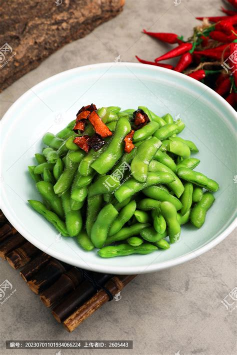 凉拌毛豆中国菜系食品餐饮摄影素材汇图网