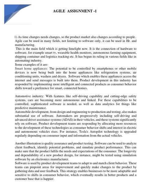 Agile Assignment Pdf Pdf