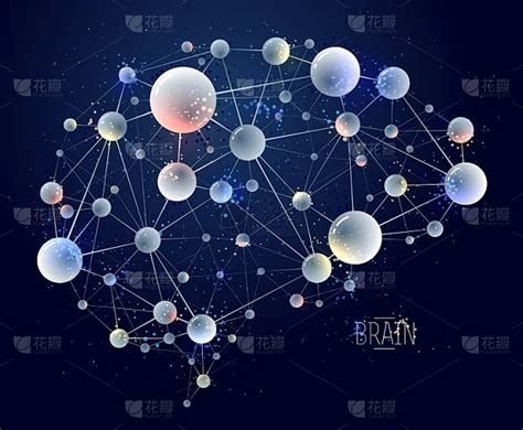 分子矢量插图，科学化学和物理主题抽象背景，微纳米科学技术主题，原子和微观粒子。素材 花瓣网