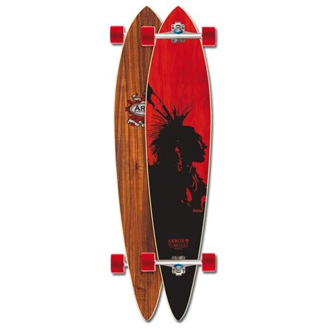 Arbor 46 Timeless Pintail Koa Longboard Skateboard Complete Cruiser