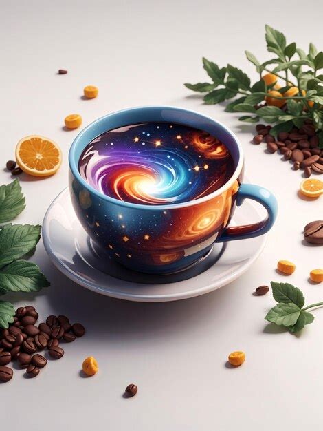 Premium Photo | Galaxy inside a cup of coffee