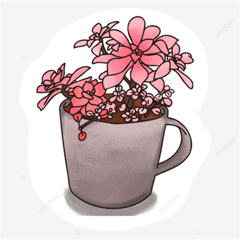 Sticker Flower Cute Pink Sticker Flower Sticker Flower Png