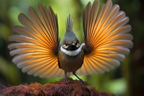 Premium Ai Image New Zealand Fantail Bird In The Wild