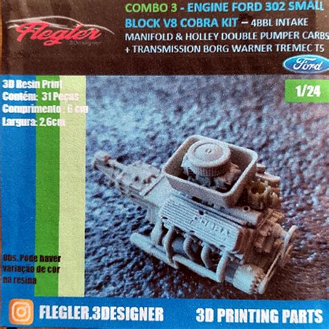 Motor Ford 302 Small Block C3 1 24 Artemodel
