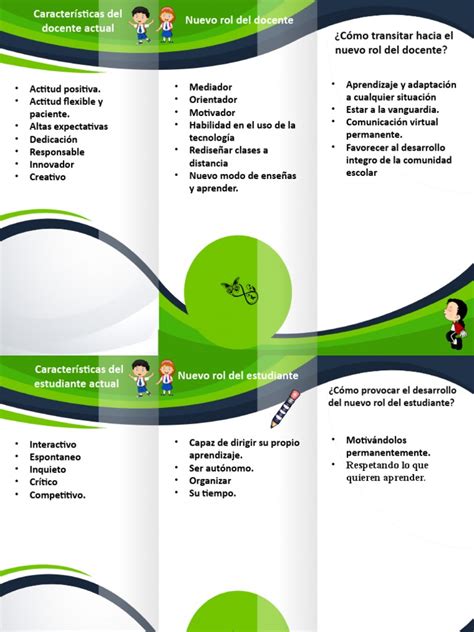 Tríptico Roles Ejemplo Editable Pdf