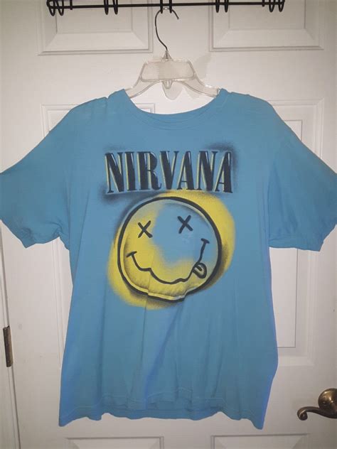 Nirvana Smiley Face Logo Bluemens T Shirt Size Xl Ku Gem