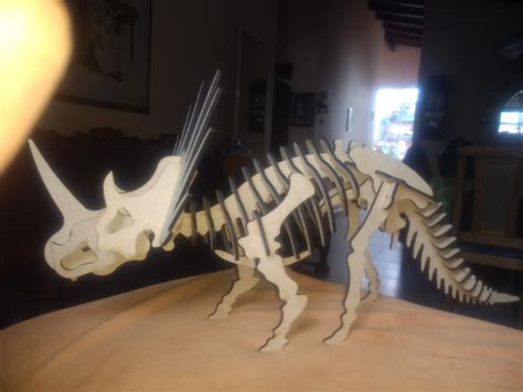Laser Cut Styracosaurus 3d Puzzle Dxf File Free Download