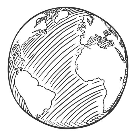 Premium Vector Vector Black Sketch Globe Illustration