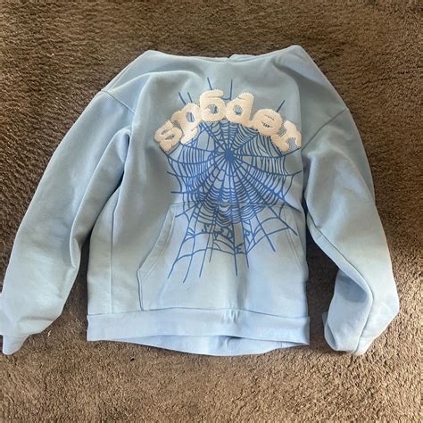 Light Blue Spider Hoodie Send Offers And Can Ship Depop