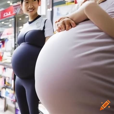 Pregnant Japanese Woman Shopping In A Bookstore On Craiyon