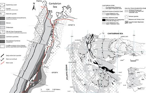 Geological Map Of The North Western Part Of Iberian Variscan Belt