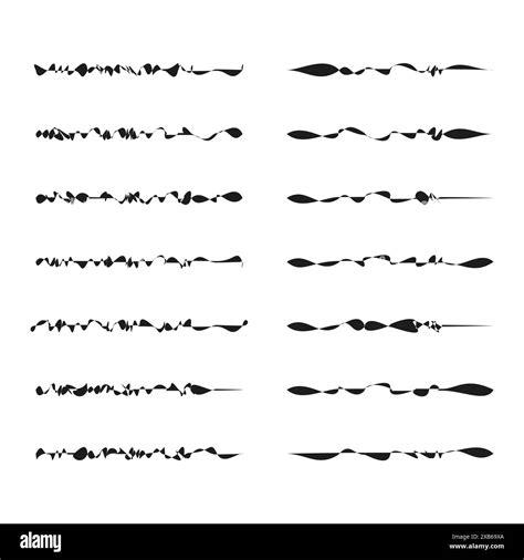 Abstract Line Patterns Various Styles Black On White Vector Simple