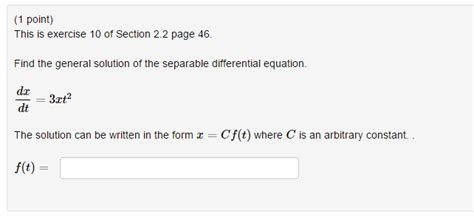 Solved Find The General Solution Of The Separable