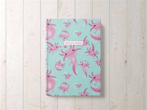 Cuaderno Para Sketch De Ajolotes Tapa Dura Cuadernos