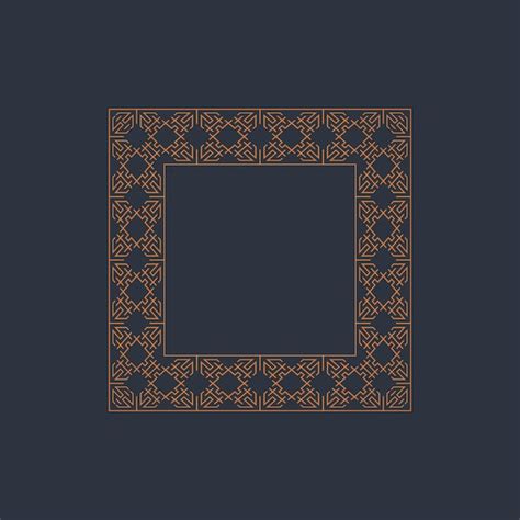 Premium Vector Abstract Art Decorative Square Ornamental Pattern Frame
