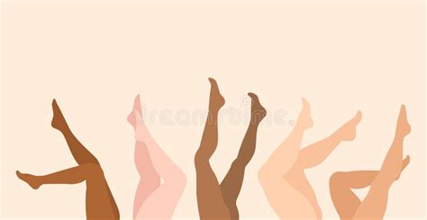Diverse Female Legs Smooth Girl Leg Skin And Perfect Diversified Color