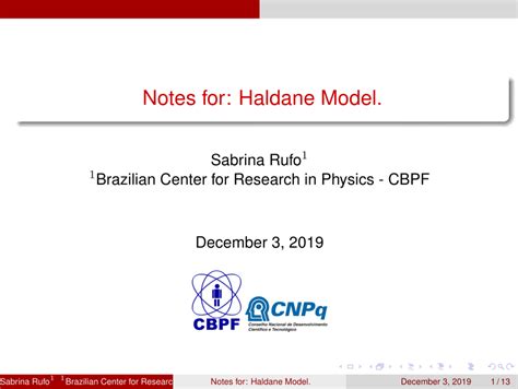 Pdf Notes For Haldane Model