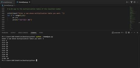 🧮 Python Practice Generate A Multiplication Table With A For Loop 🔁 Khushi Yadav