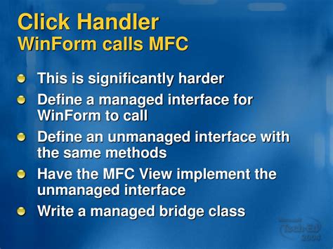 Ppt Dev331 Visual C Using The Net Framework In Win32mfc
