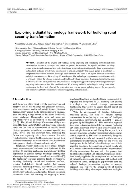 Pdf Exploring A Digital Technology Framework For Building Rural Security Transformation