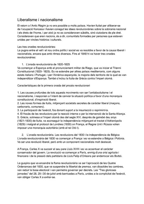 SOLUTION Apunts Hist Ria Restauraci I Revoluci A Europa Studypool