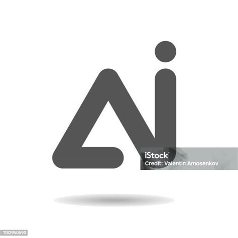 Ai 로고 편지 벡터 템플릿 디자인 그림 Ai 로고 편지 벡터 개념 디자인 현대 아이콘 배경 추상적 인 웹 로고 타입 기호 Eps 10 인공지능에 대한 스톡 벡터 아트 및