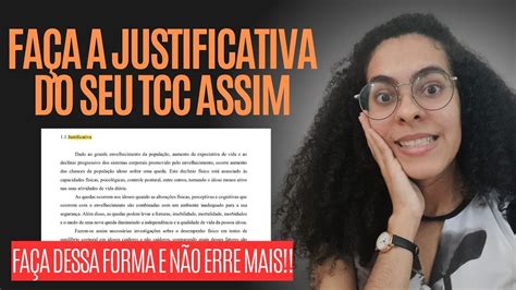 Exemplo De Justificativa Tcc BRAINCP